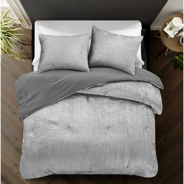 Grace Living Velvet 3 Pieces Comforter Set & Reviews | Wayfair