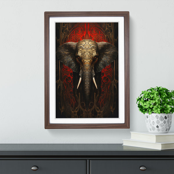 Latitude Vive Elephant Gothic - Single Picture Frame Art Prints on Wood ...
