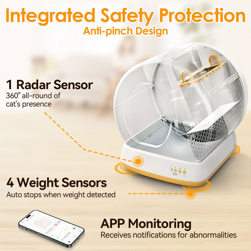 Tucker Murphy Pet™ Upgraded Smart Automatic Cat Litter Box with Mat ...