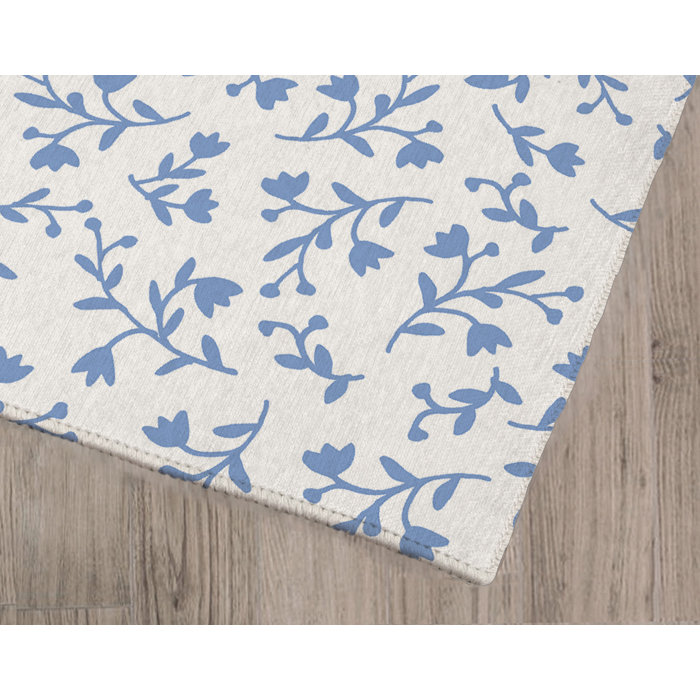 Charlton Home® Tobar Performance Blue/Periwinkle Rug & Reviews | Wayfair