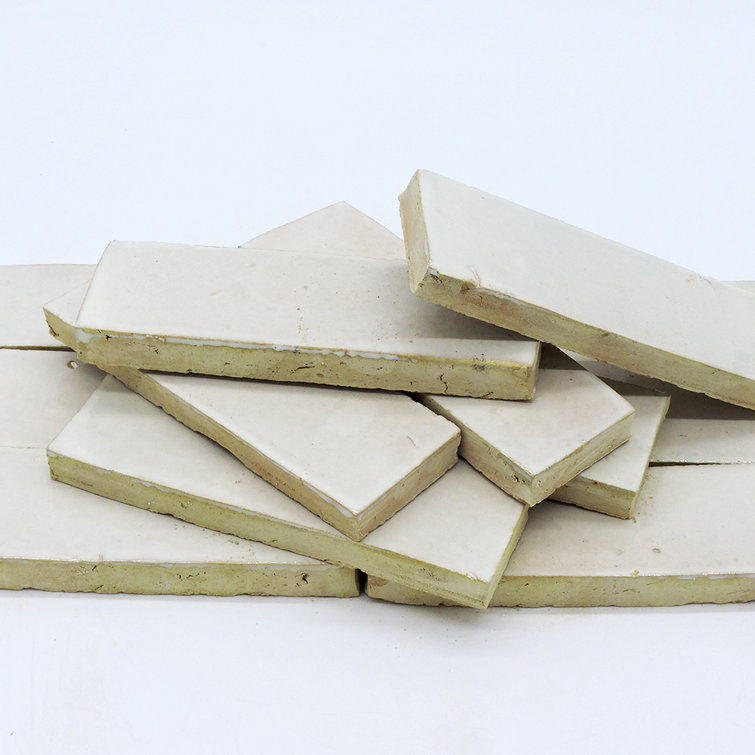Moroccan Craft Masters 6" x 2" Terra Cotta Herringbone Mosaic Wall ...