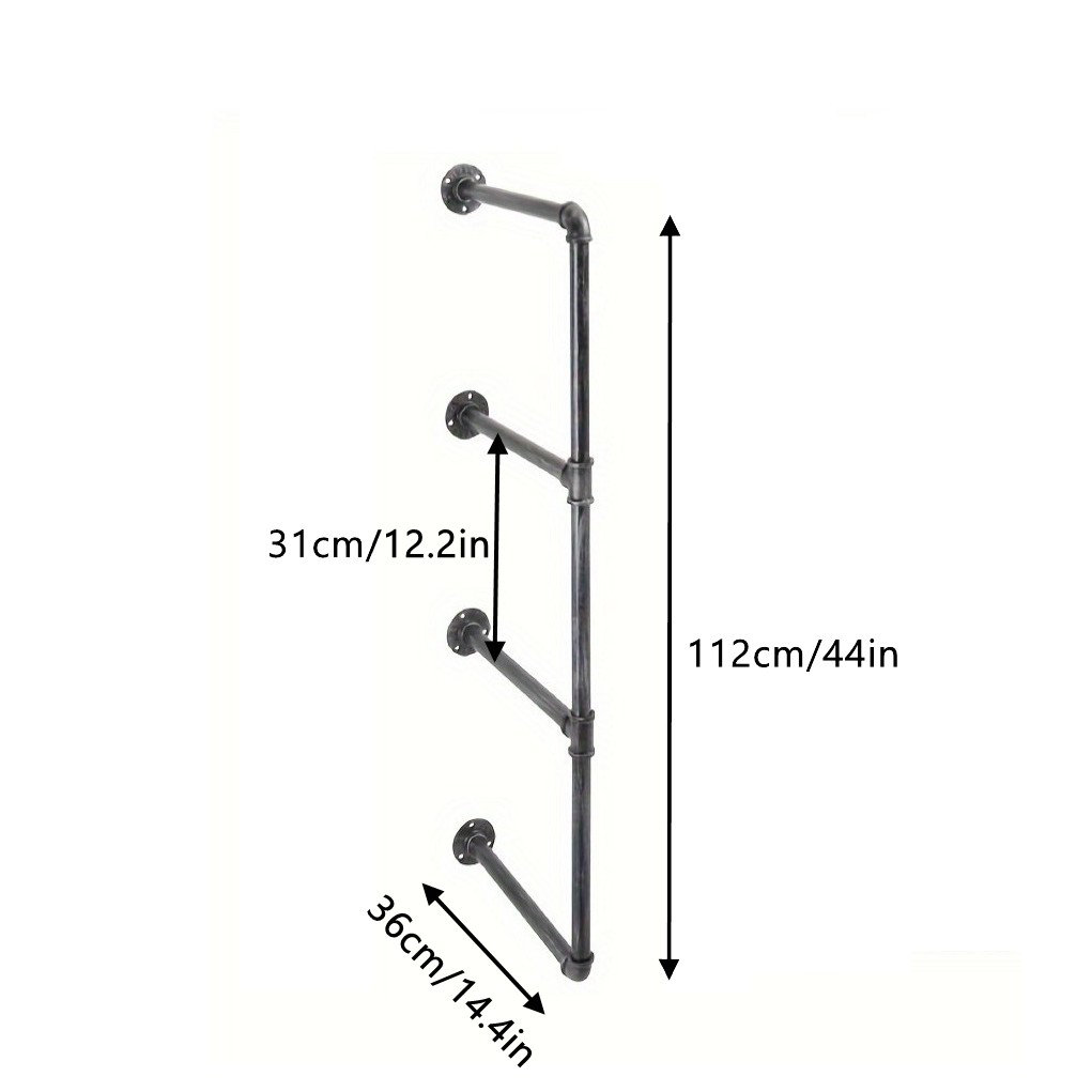Williston Forge Industrial Wall Mount Iron Pipe Shelf , Bracket Vintage ...