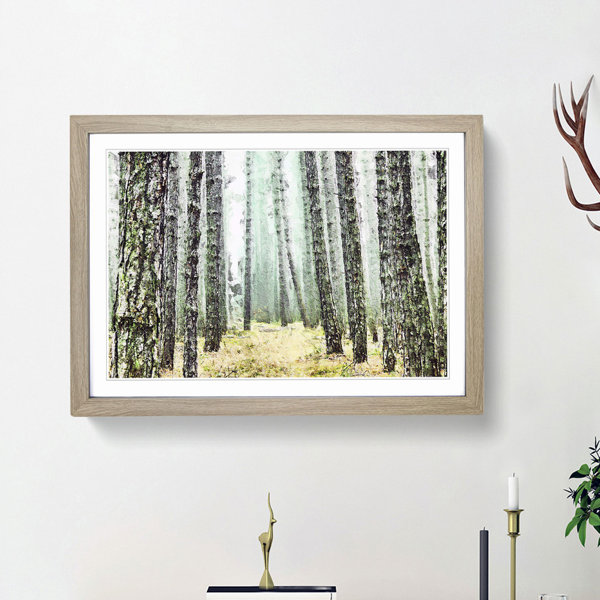 East Urban Home View of a Pine Tree Forest - Picture Frame Painting ...