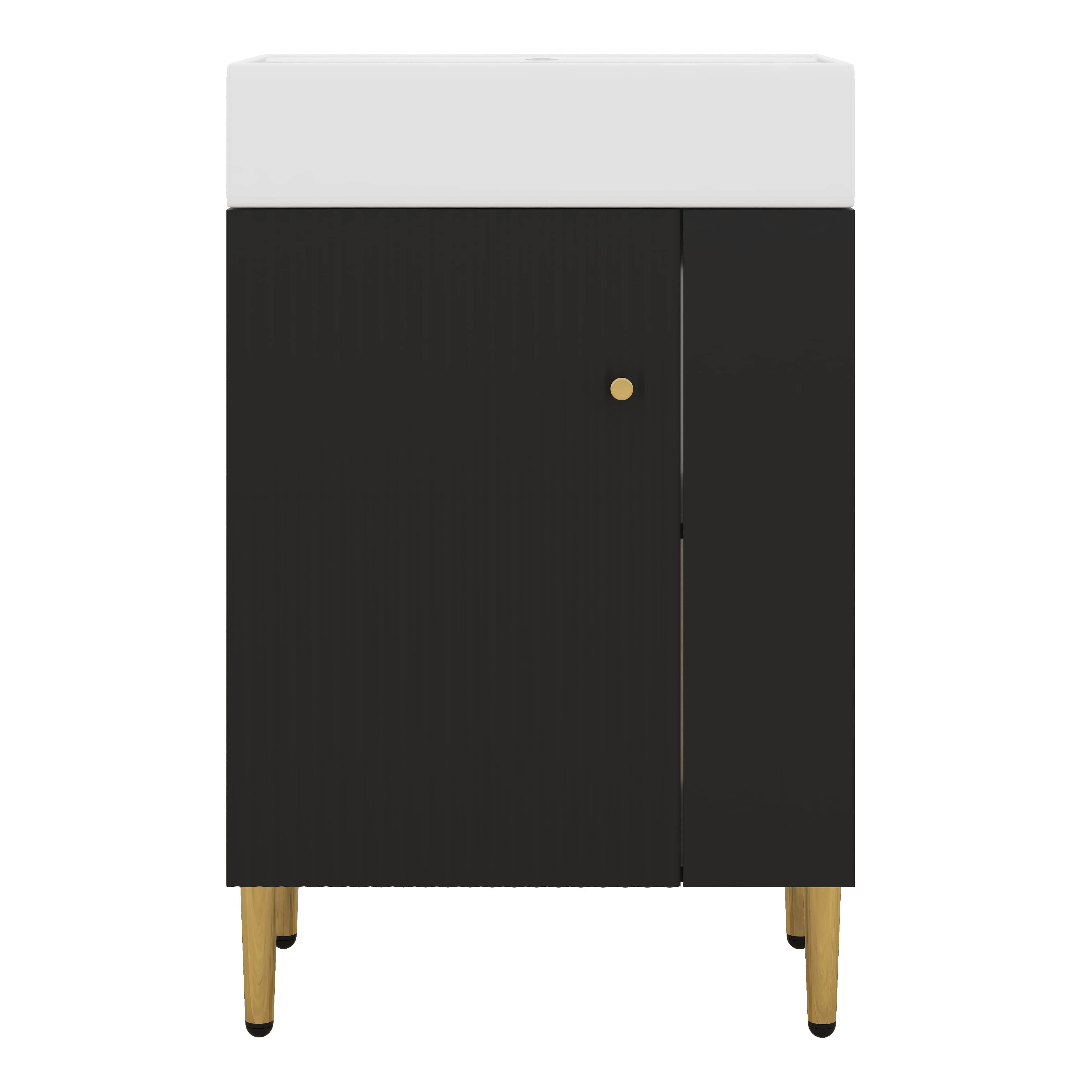 Latitude Run® 21.6'' Freestanding Bathroom Vanity And Sink Combo, Floor ...