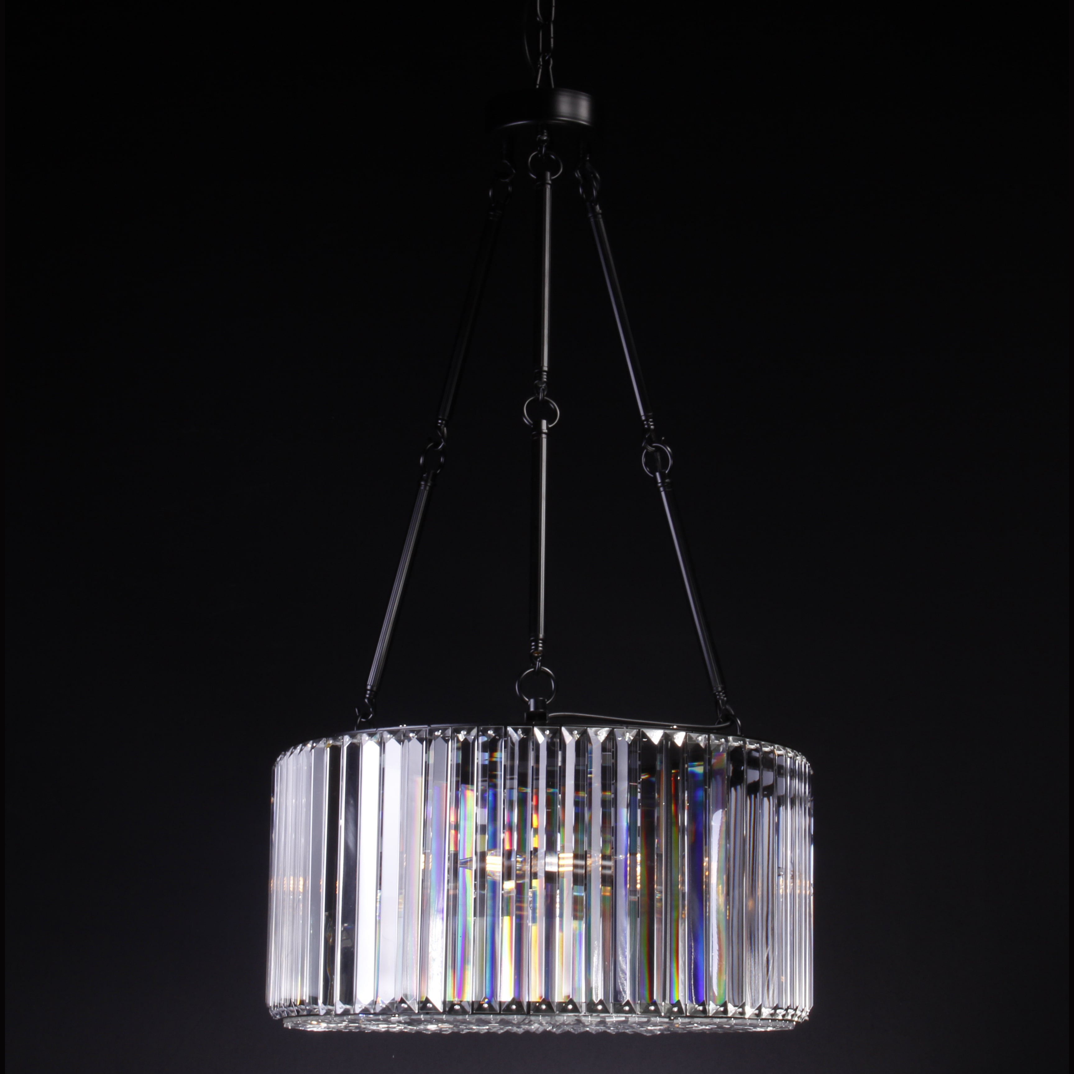 Mercer41 Constance 4 - Light Shaded Drum Chandelier with Crystal ...