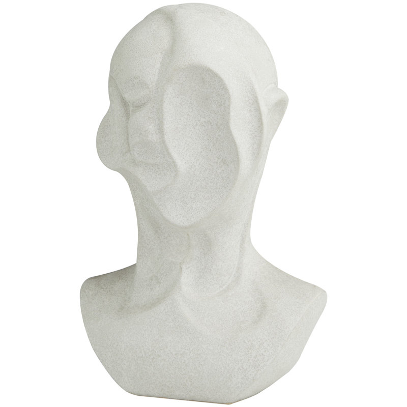 Ivy Bronx Dedriana Ceramic Cubist Inspired Head People Decorative White ...