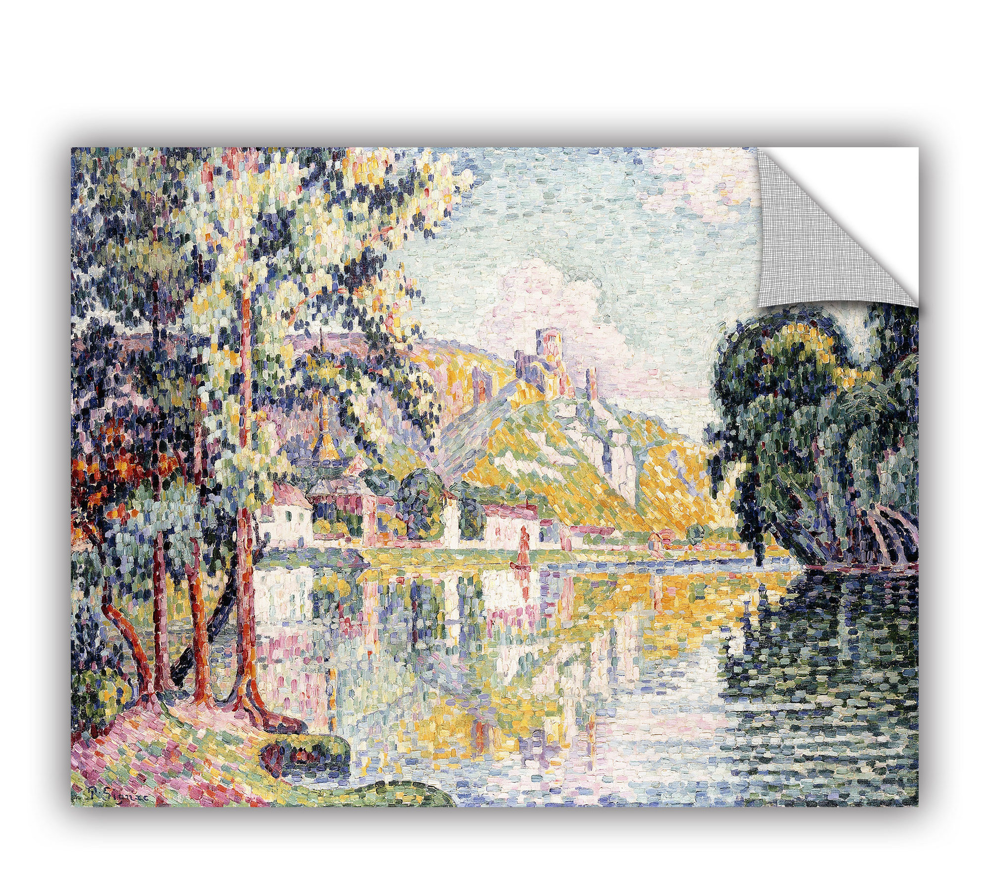 ArtWall Paul Signac the Andelys, Gaillard Chateau, 1921 Wall Decal ...