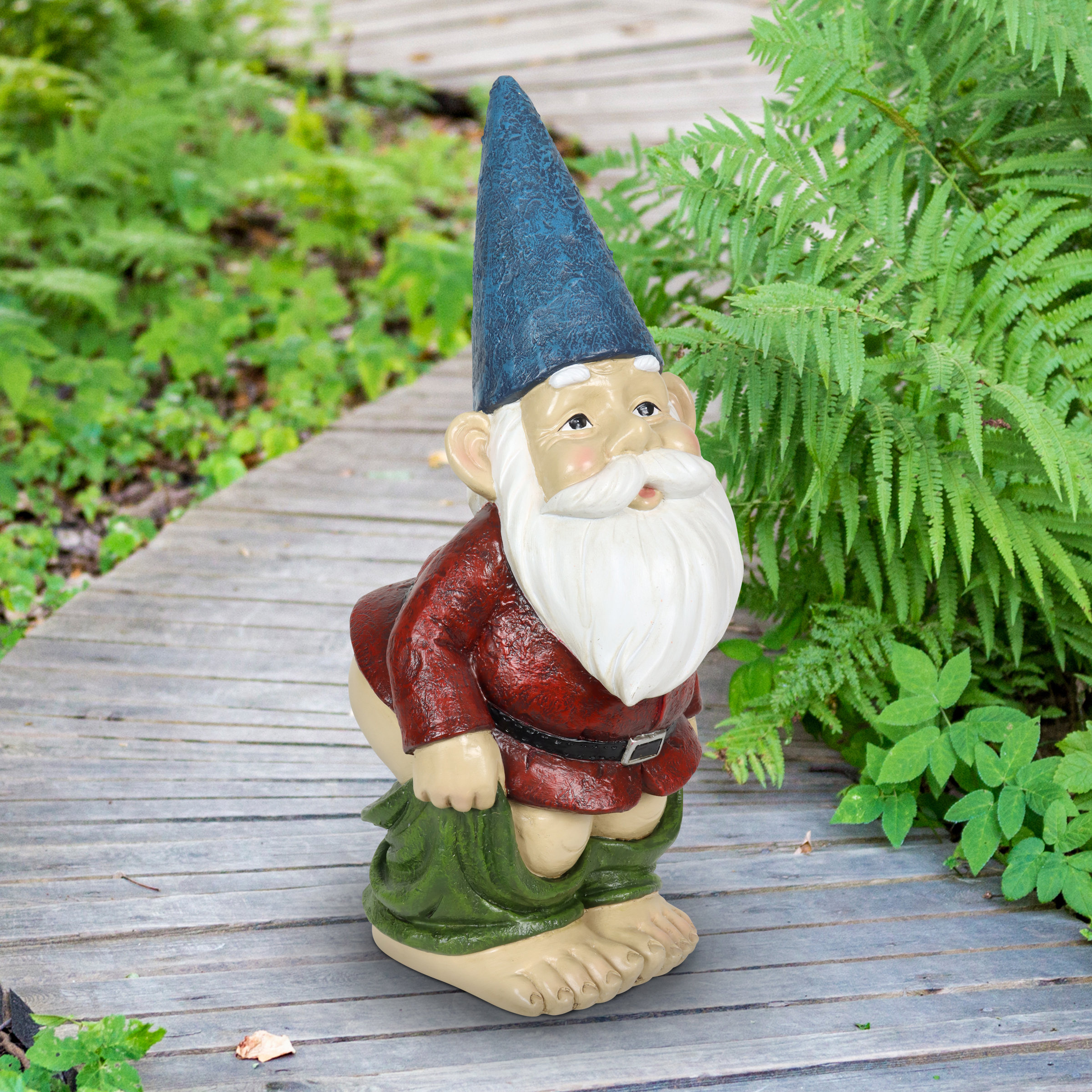 Exhart Good Time Cheeky Chuck Garden Gnome, 17 Inch - Wayfair Canada