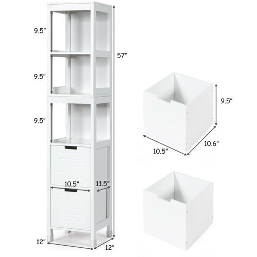 Latitude Run® Jourdan Freestanding Linen Cabinet & Reviews | Wayfair