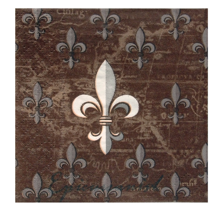 Epicureanist Fleur De Lis Paper Disposable Napkins | Wayfair