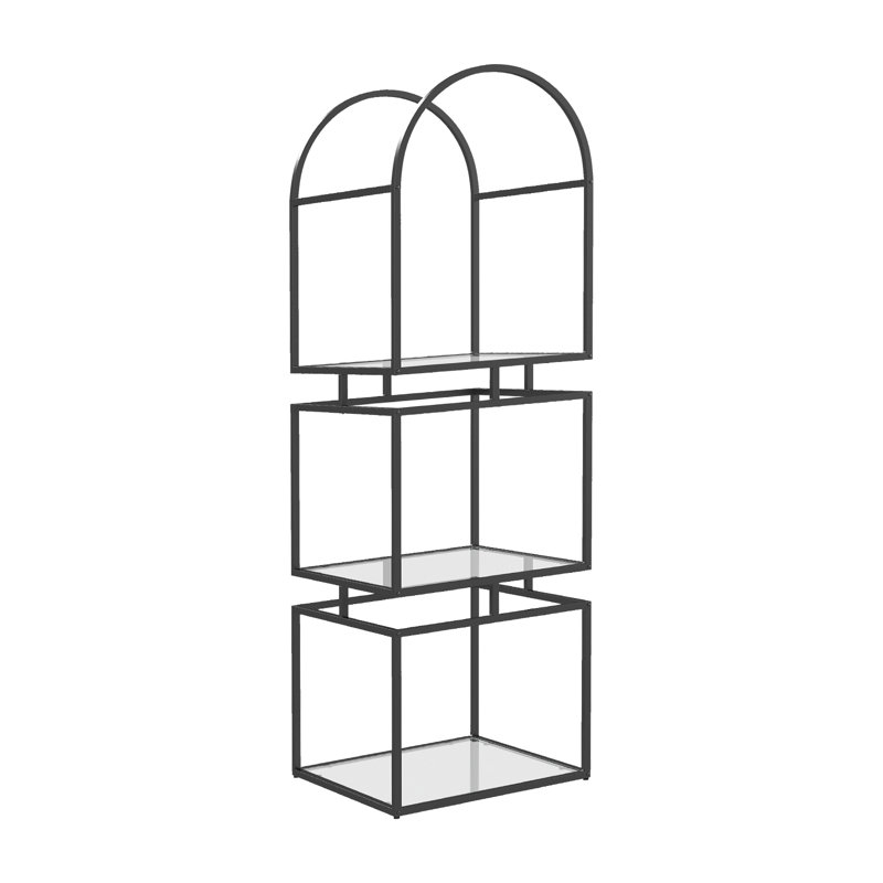 Everly Quinn 3 Tier Open Glass Shelves Display Case | Wayfair