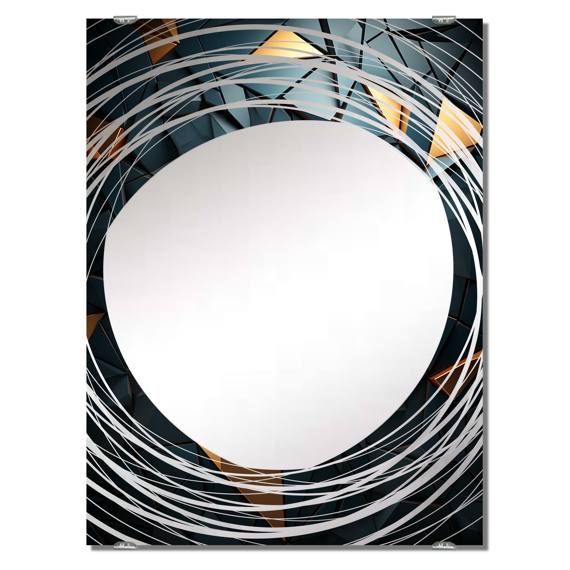 East Urban Home Sassone - Abstract Tile Wall Mirror MIR137396 | Wayfair