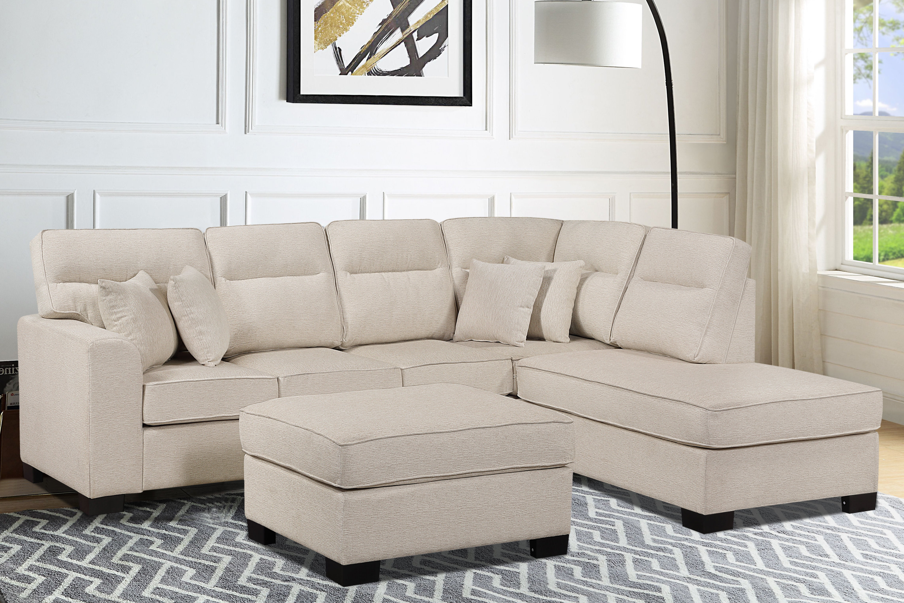 Ebern Designs U Shaped Sectional Couches Modular Sectional Sofa With