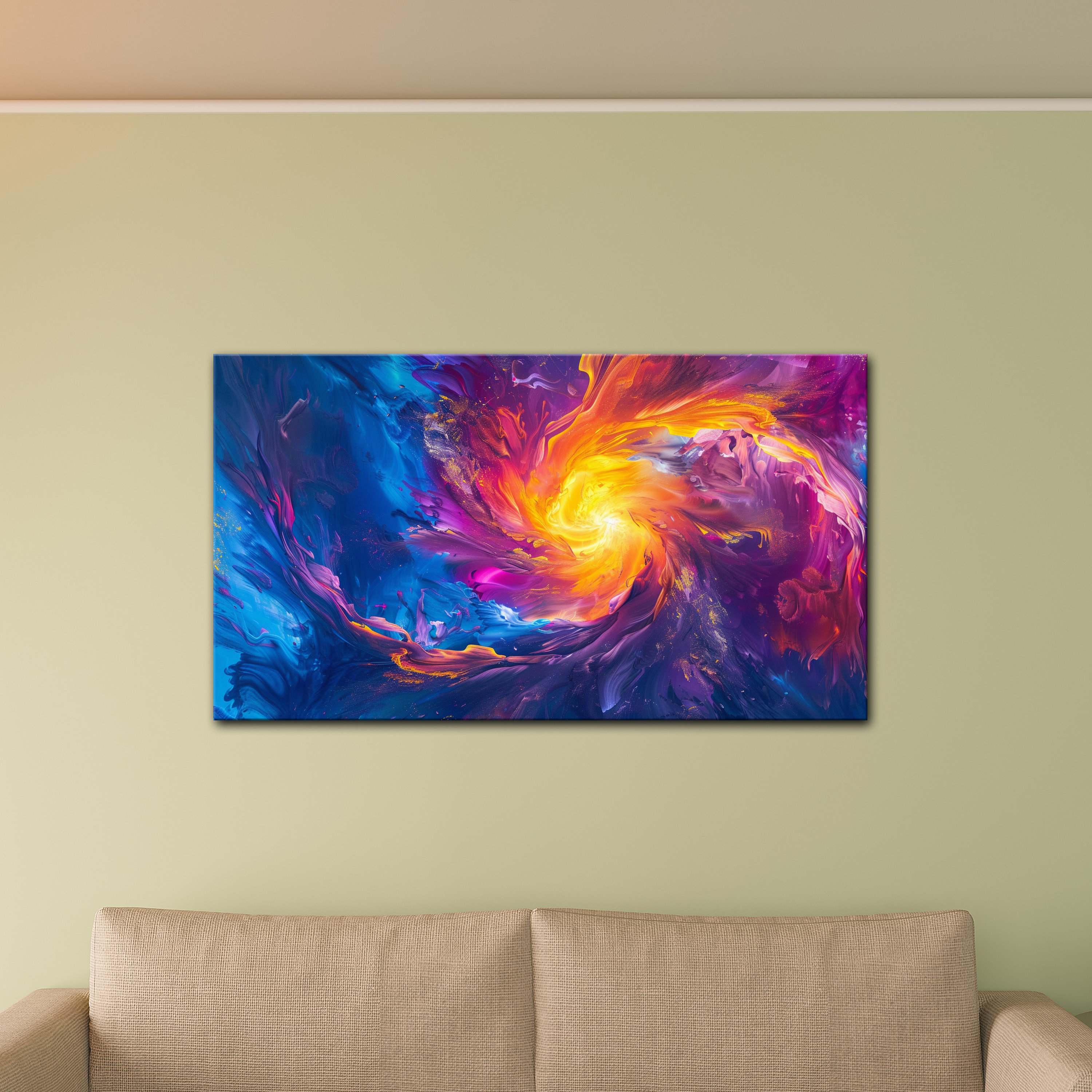 Wrought Studio™ Symphony of Energy: Colorful Cosmic Vortex by Genie's ...
