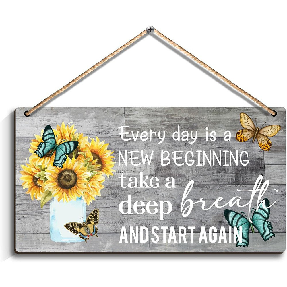 August Grove® Spring Decorations Every Day Is A New Beginning ...