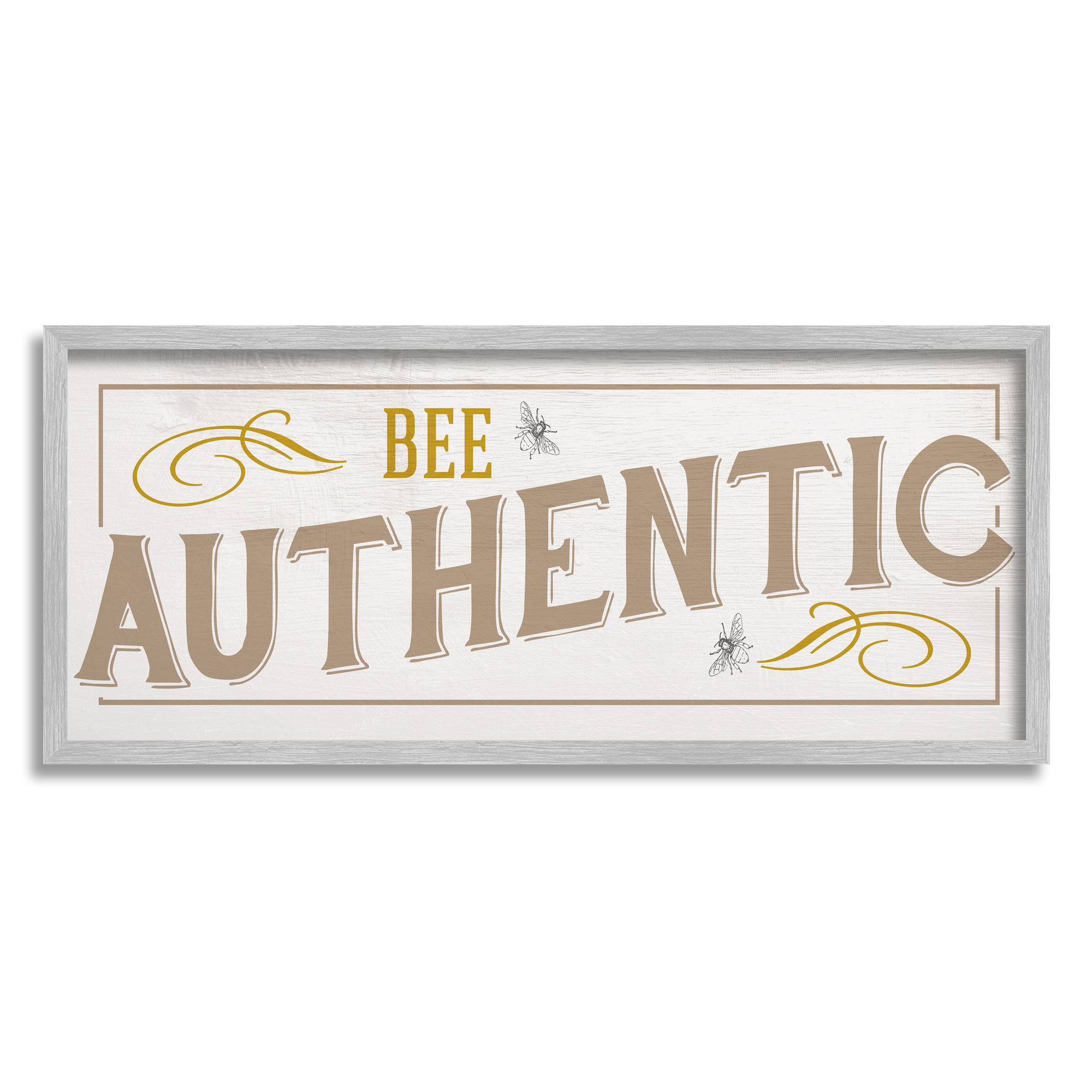 Stupell Industries Vintage Bee Authentic Sentiment Insect Pun - Textual ...