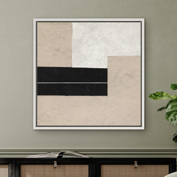 wall26 " Geometric Black Brown Color Blocks Abstract Shapes Modern Art ...