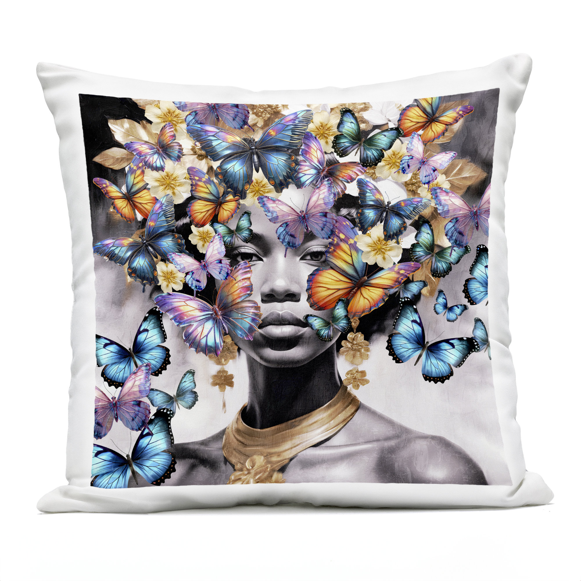 Stupell Industries Butterfly Flight Female Portrait Outdoor Printed ...