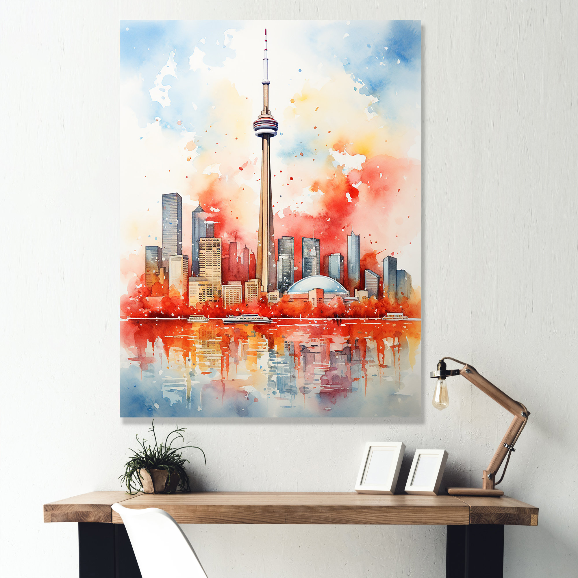 Red Barrel Studio® Colorful Toronto Cityscape Sunset I | Wayfair