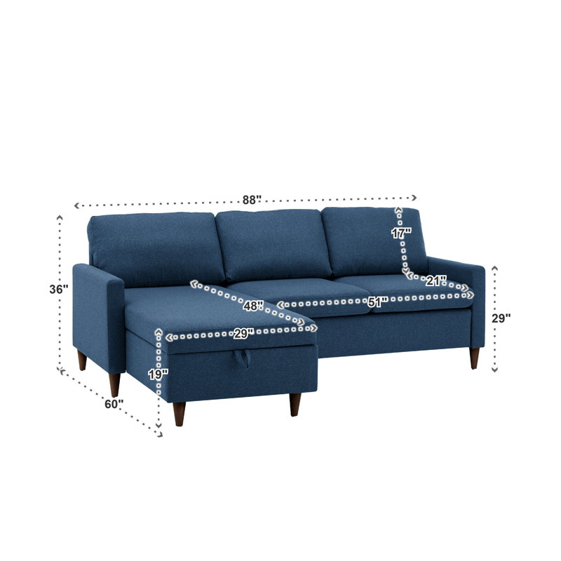 George Oliver Debrah 2 - Piece Upholstered Sectional & Reviews | Wayfair