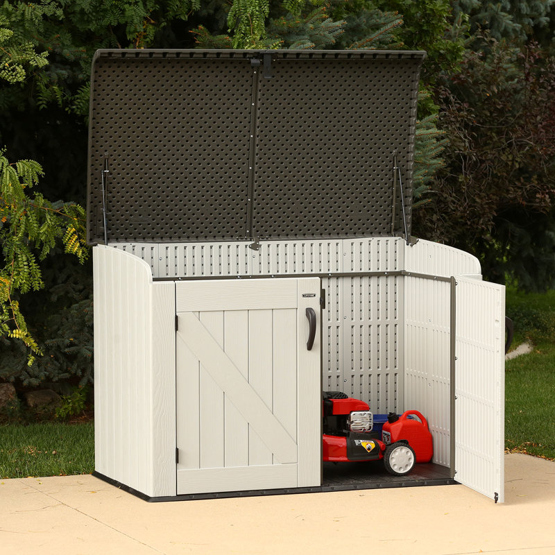 Lifetime 75 Cubic Feet High-Density Polyethylene (Plastic) Steel ...