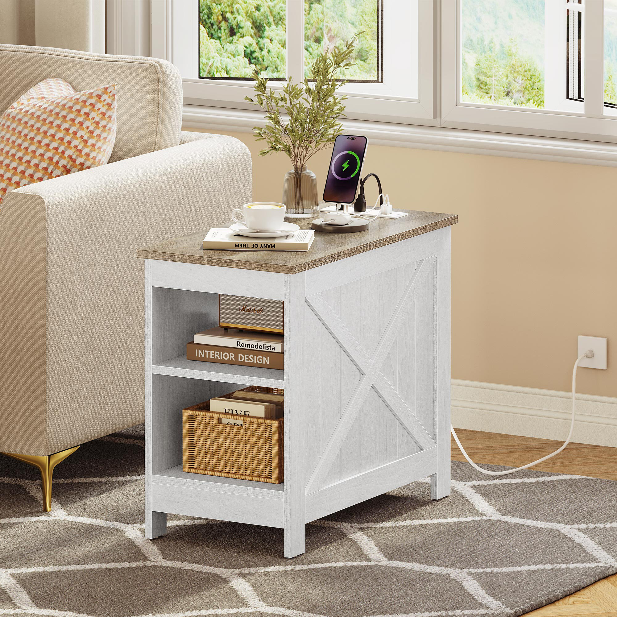 Laurel Foundry Modern Farmhouse Dmitri Farmhouse End Table with ...
