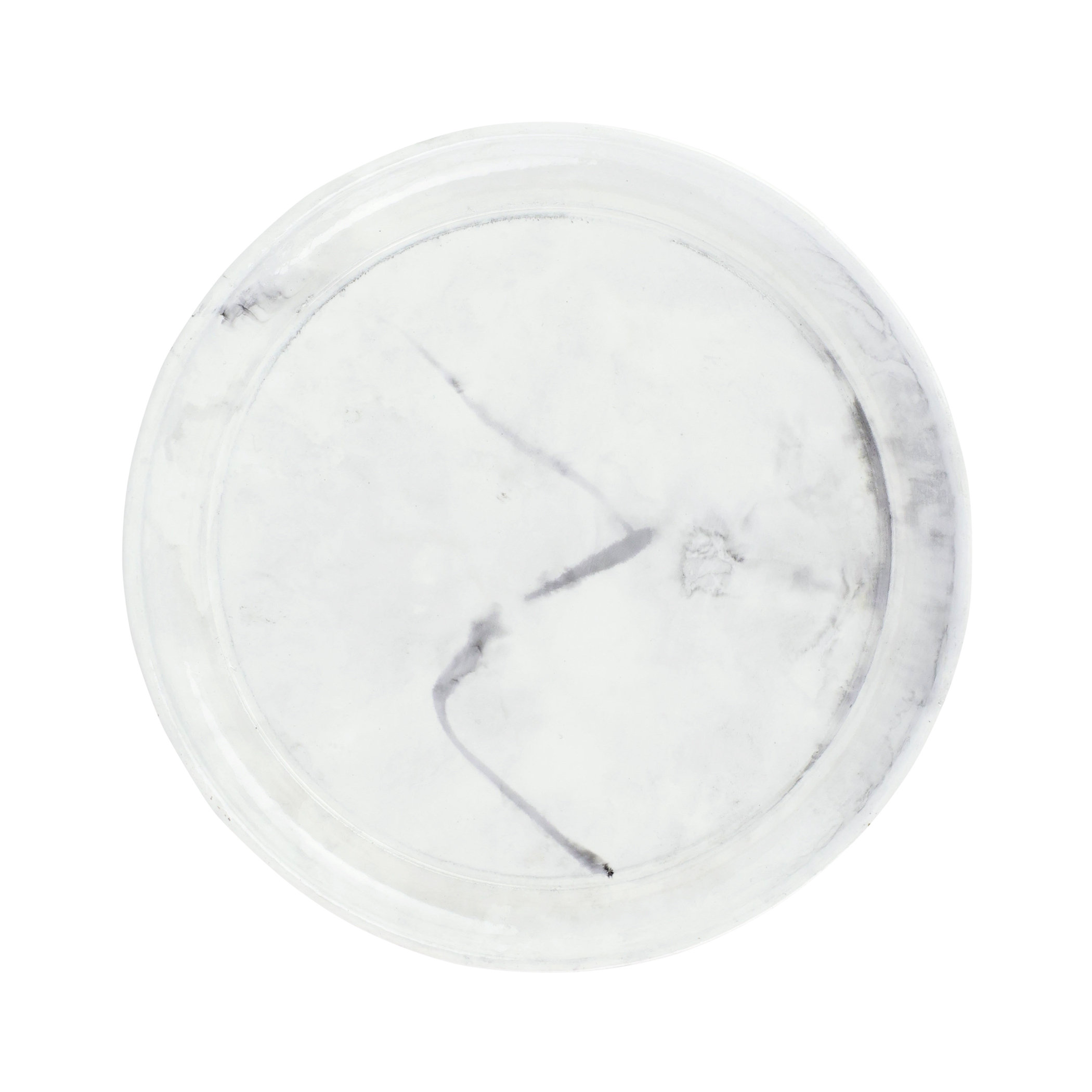 VIETRI Florentine Wooden Accessories Marble Small Round Tray | Wayfair