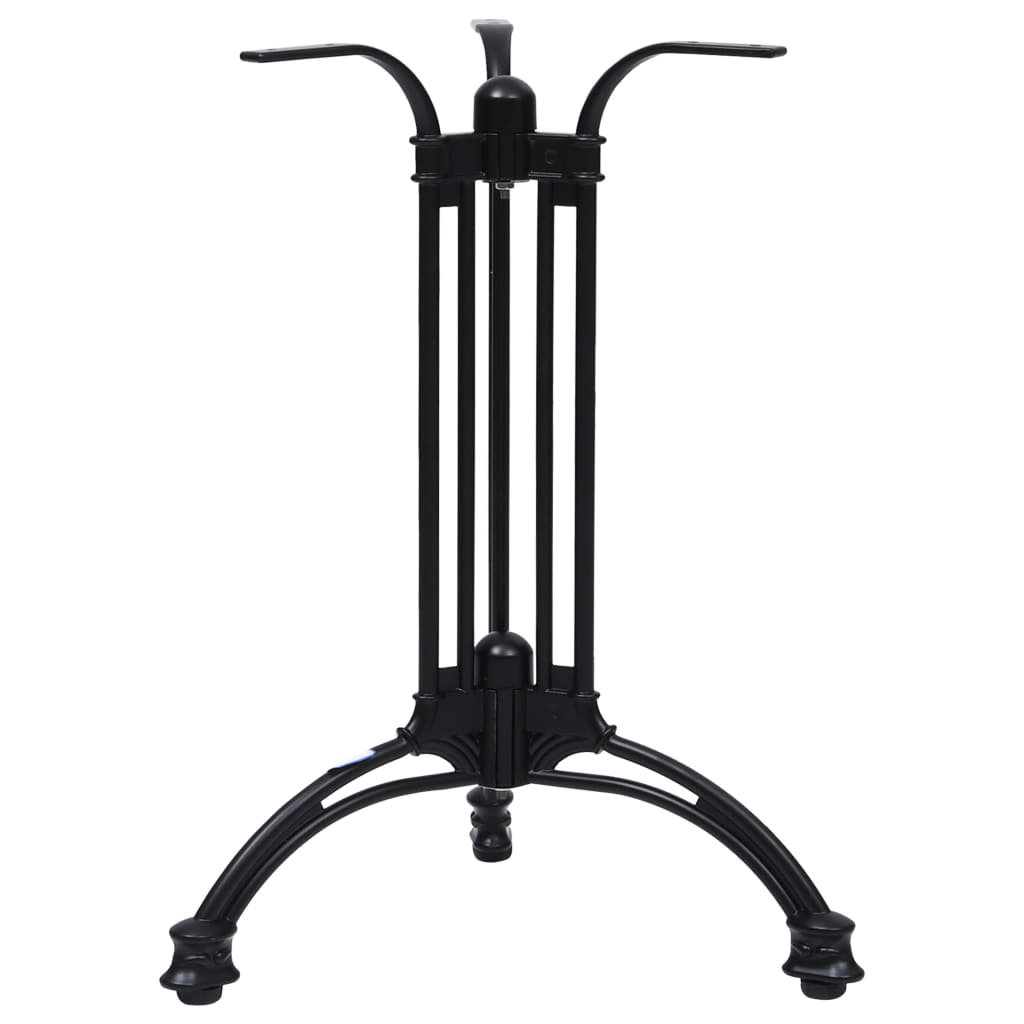 Latitude Run® Bistro Table Leg Black Cast Aluminum Standard Industrial ...