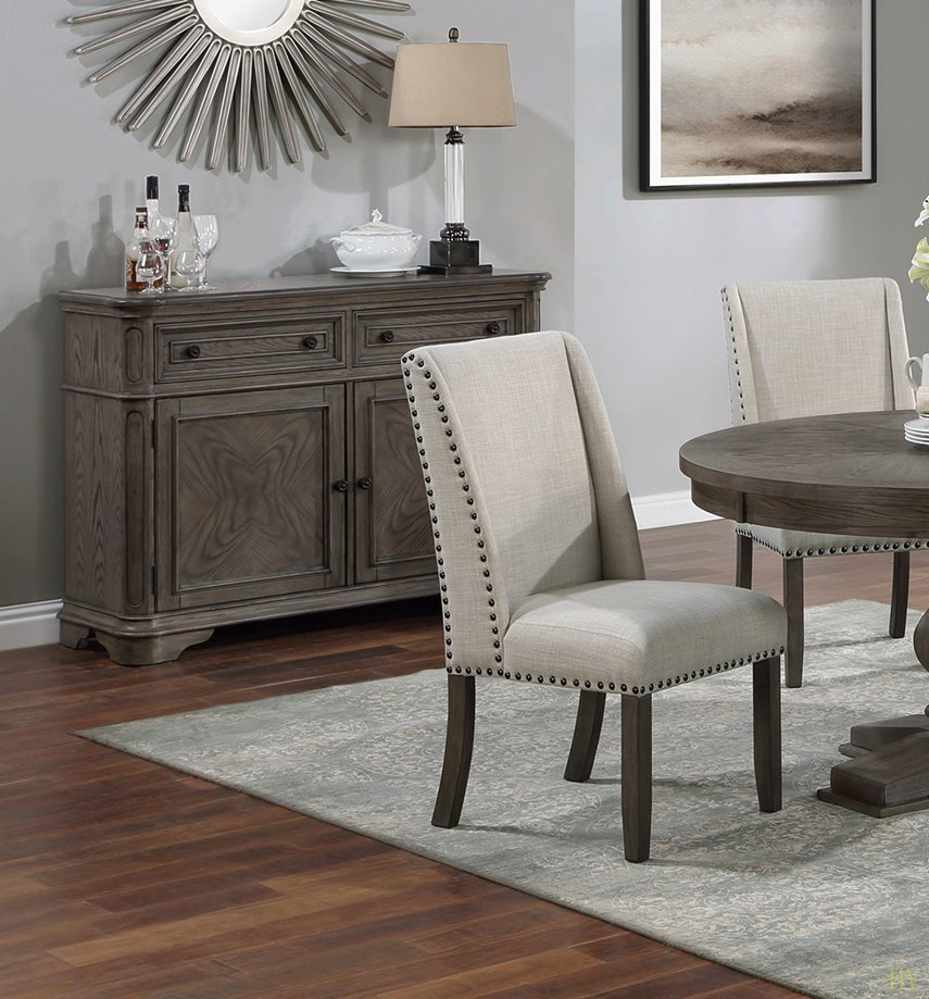 Wildon Home® Traditional Formal 2Pc Side Chairs Upholstered Wingback ...