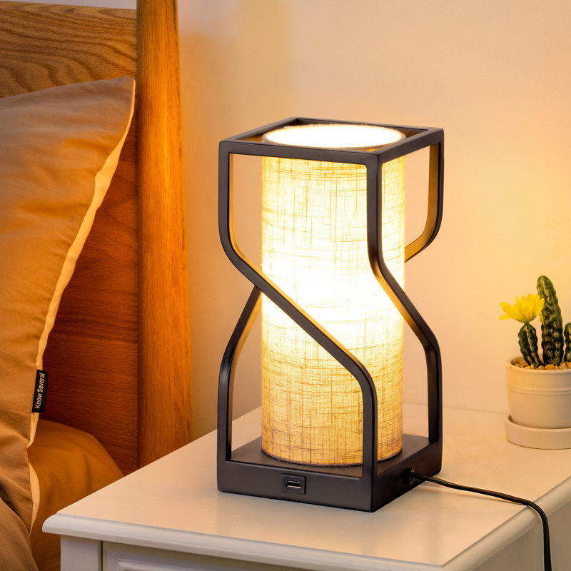 Wade Logan® Burdena Metal Touch Control Table Lamp with USB and Bulb ...