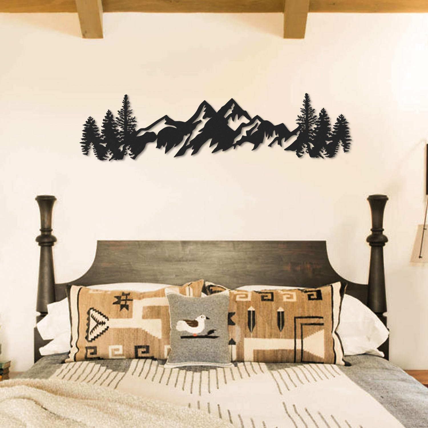 Loon Peak® Large Metal Mountain Wall Art, Mountain Wall Decor, Large ...