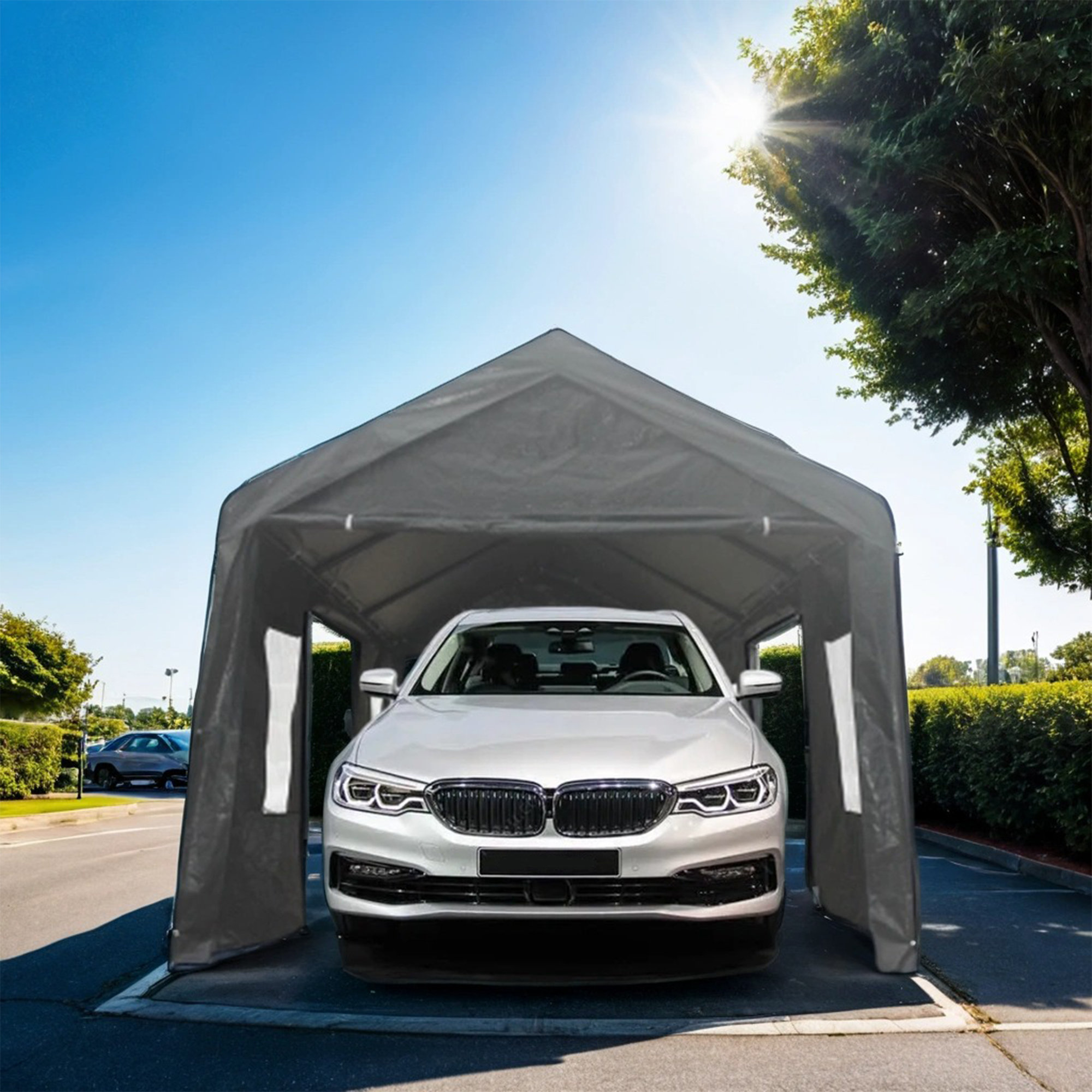 Mesa Home Depot Polypropylene Outdoor Garage Shed Car Canopy Carport ...