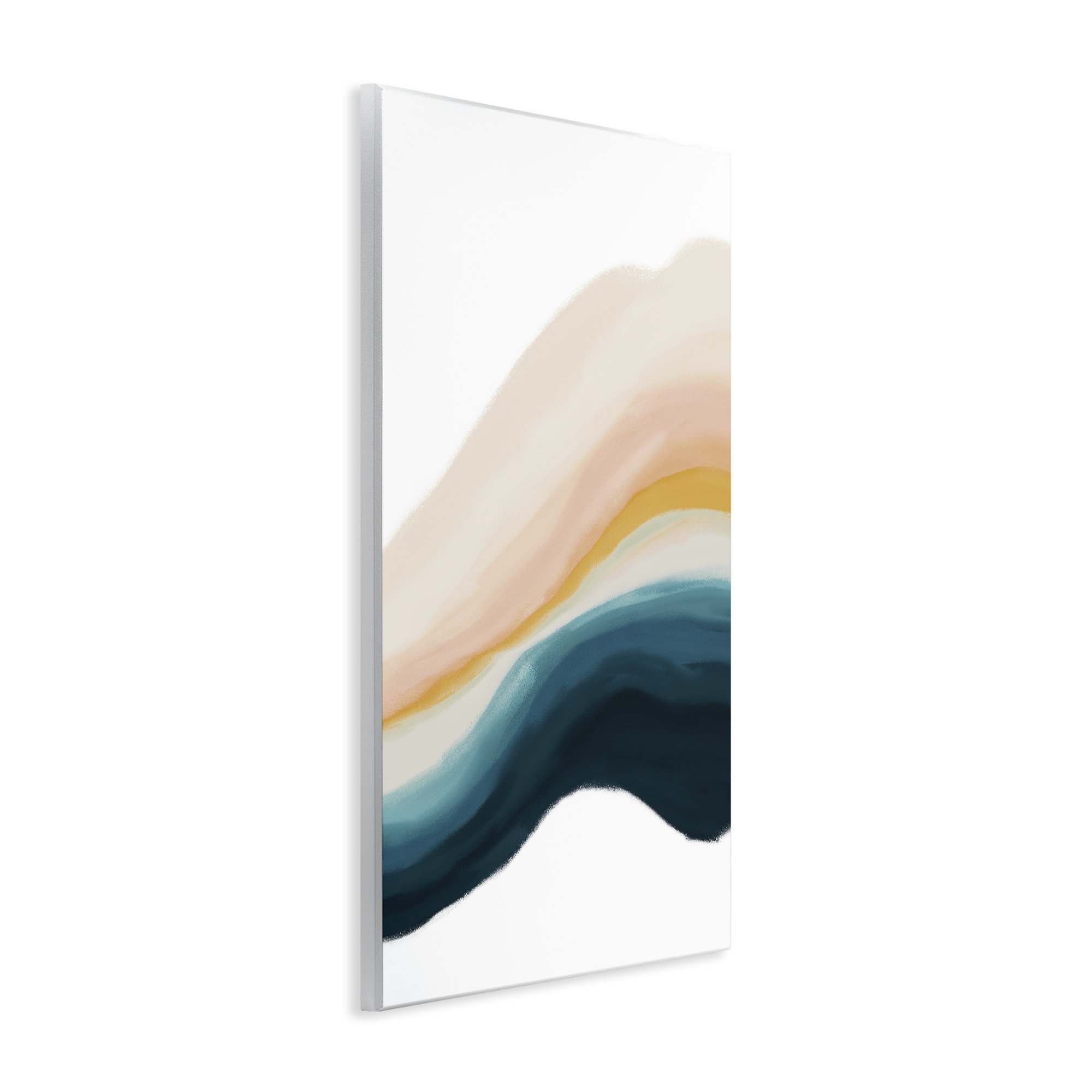 Ebern Designs Peach Swirl Abstraction Wall Plaque Art by JJ Design ...