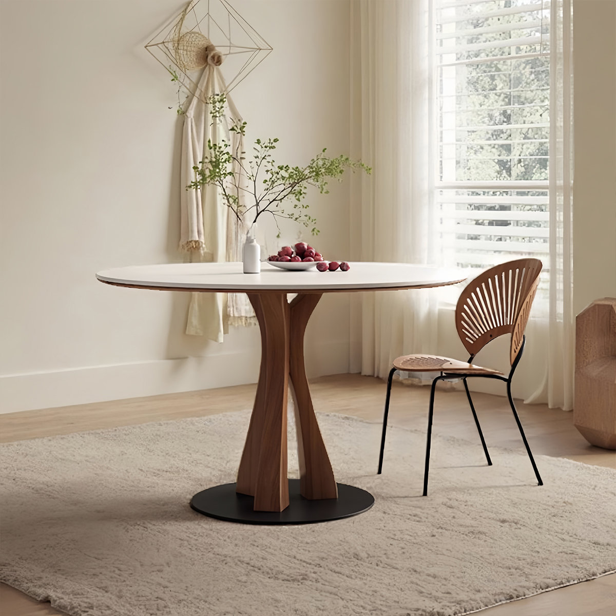 Orren Ellis Modern Round White Sintered Stone Table - Wayfair Canada