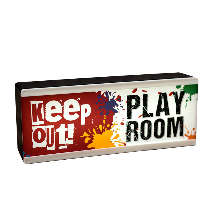 East Urban Home Light Up Room Sign Keep Out Play Room | Wayfair.co.uk