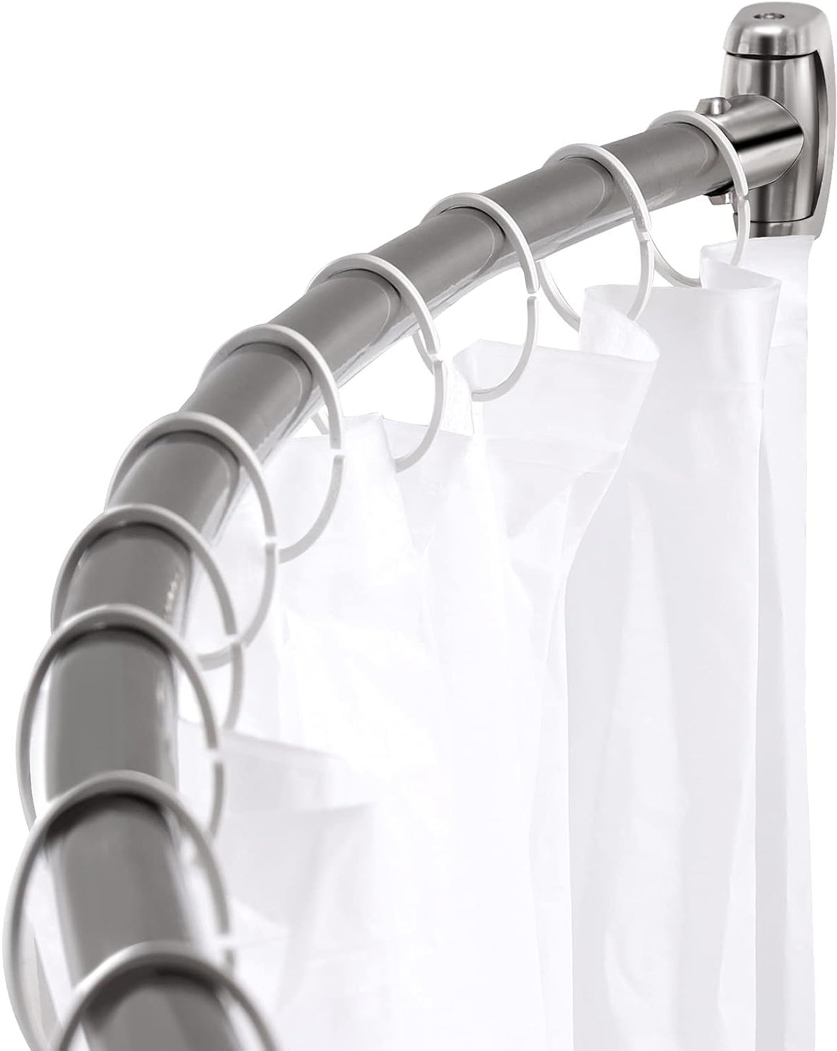 VIDVIG 42-72" Adjustable Stainless Steel Curved Shower Rod, Drilling ...