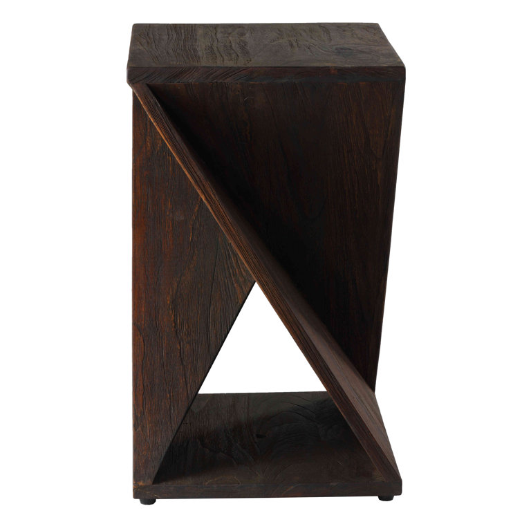 Union Rustic Delrosario Solid Wood Top Abstract End Table - Wayfair Canada