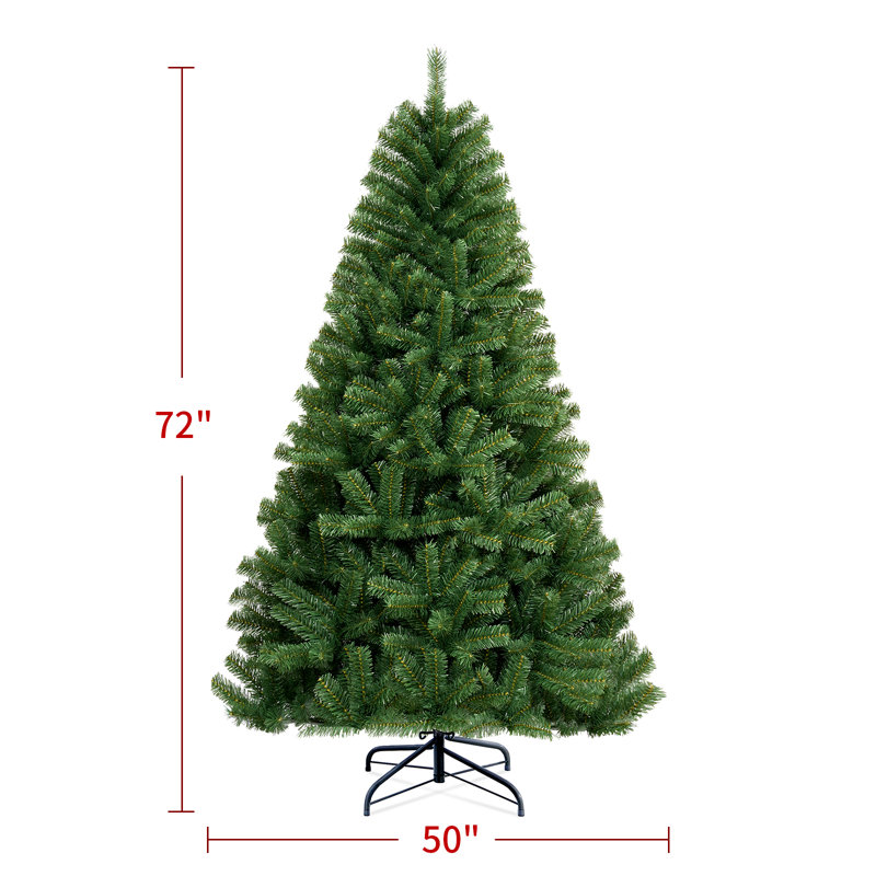 Arlmont & Co Easy Set-up Artificial Christmas Tree - Stand Included ...
