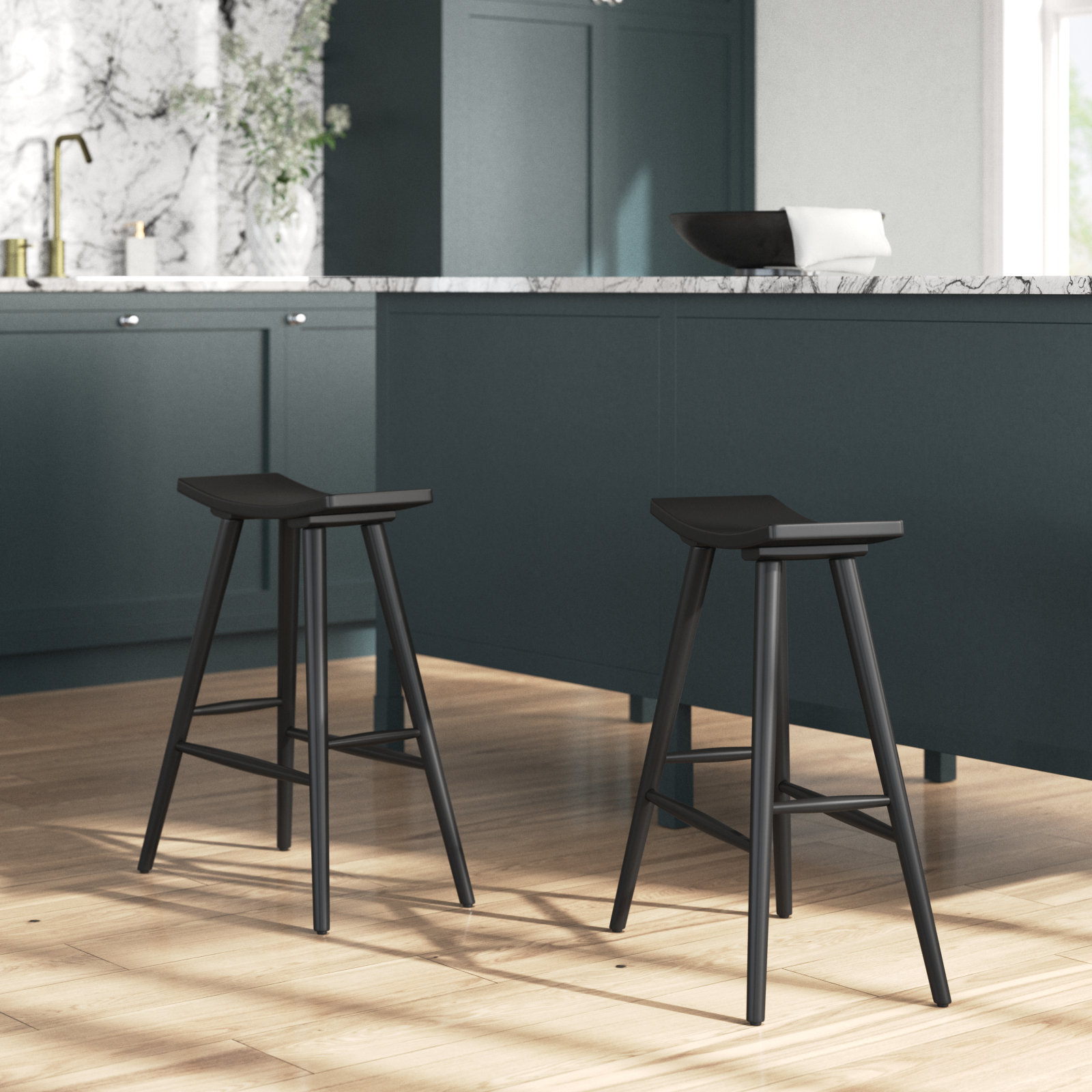 Wade Logan Ashray Solid Wood 24.25" Counter Stool & Reviews - Wayfair ...