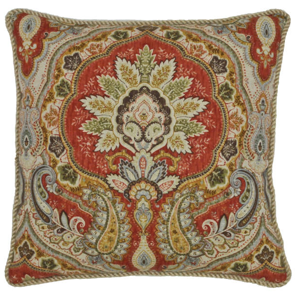 Rose Tree Harrogate Paisley Ruffled 80'' W Window Valance in | Wayfair