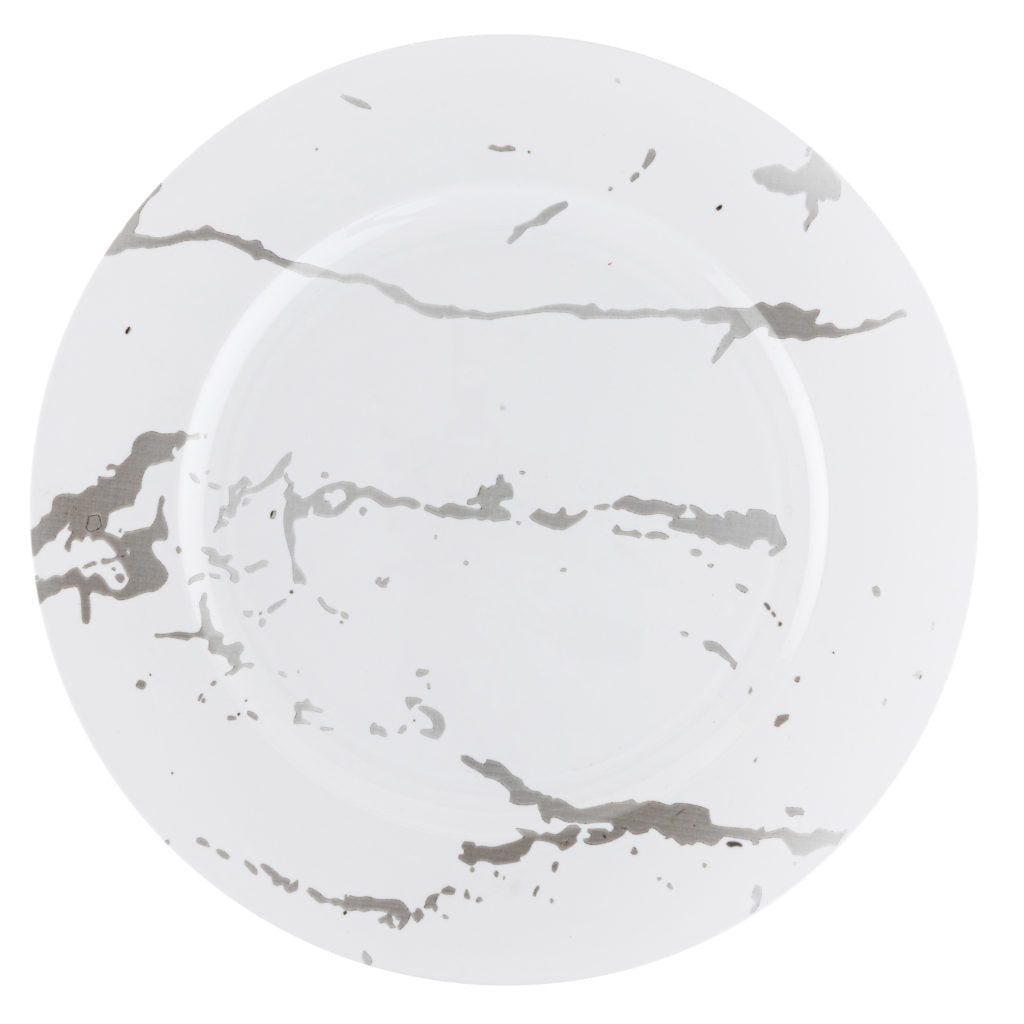 EcoQuality Ecoquality 13 Inch Round White Plastic Plates With Stone ...