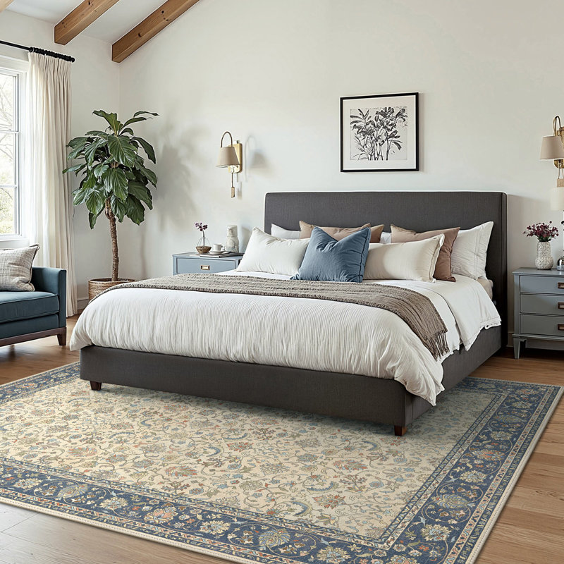 Bungalow Rose 8x10 Indoor Oriental Performance Machine Washable Area ...