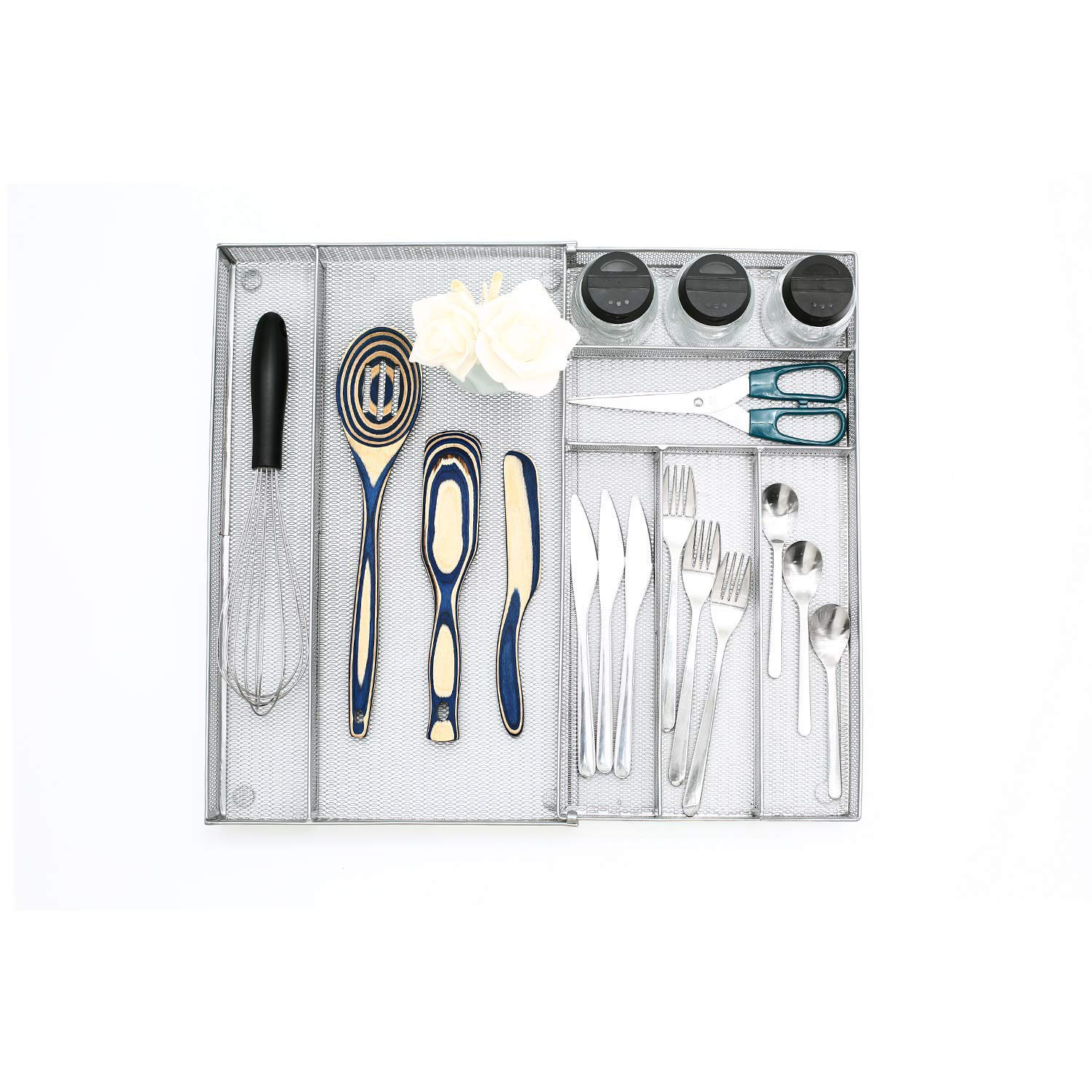 Rebrilliant Utensil Drawer Organizer - Expandable Cutlery Tray ...