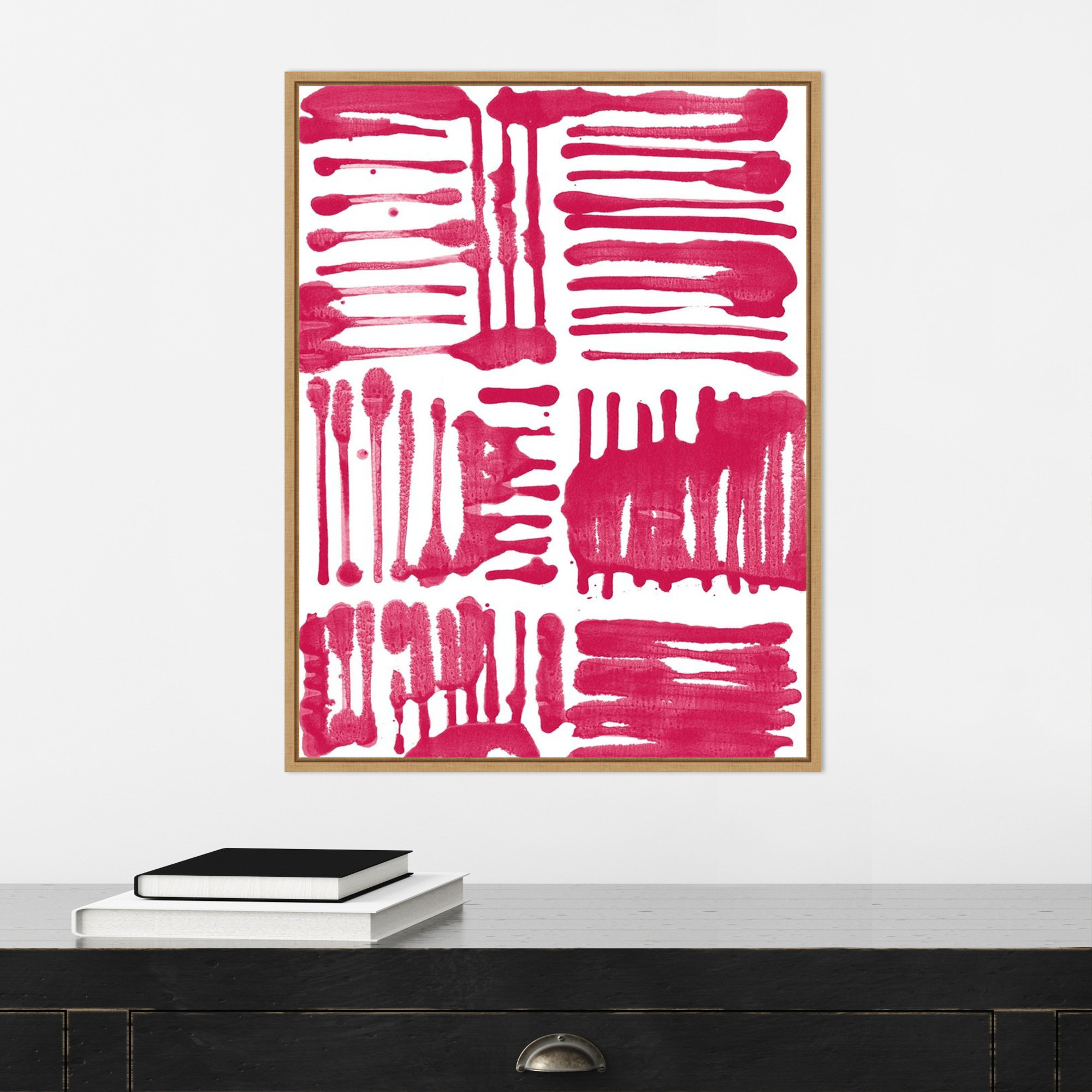 Ivy Bronx Felisita Custom Red Stripes II Framed On Canvas by Jodi Fuchs ...