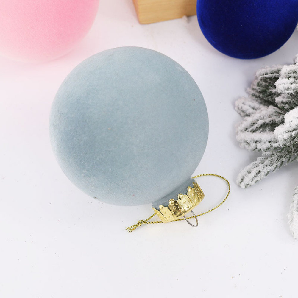 The Holiday Aisle® 2.36" Flocking Christmas Ball Pendant, Christmas ...