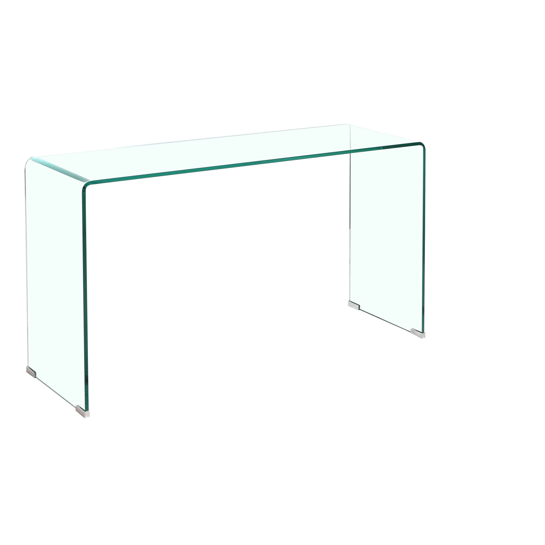 Ivy Bronx Transparent Tempered Glass Work Desk - Versatile And ...