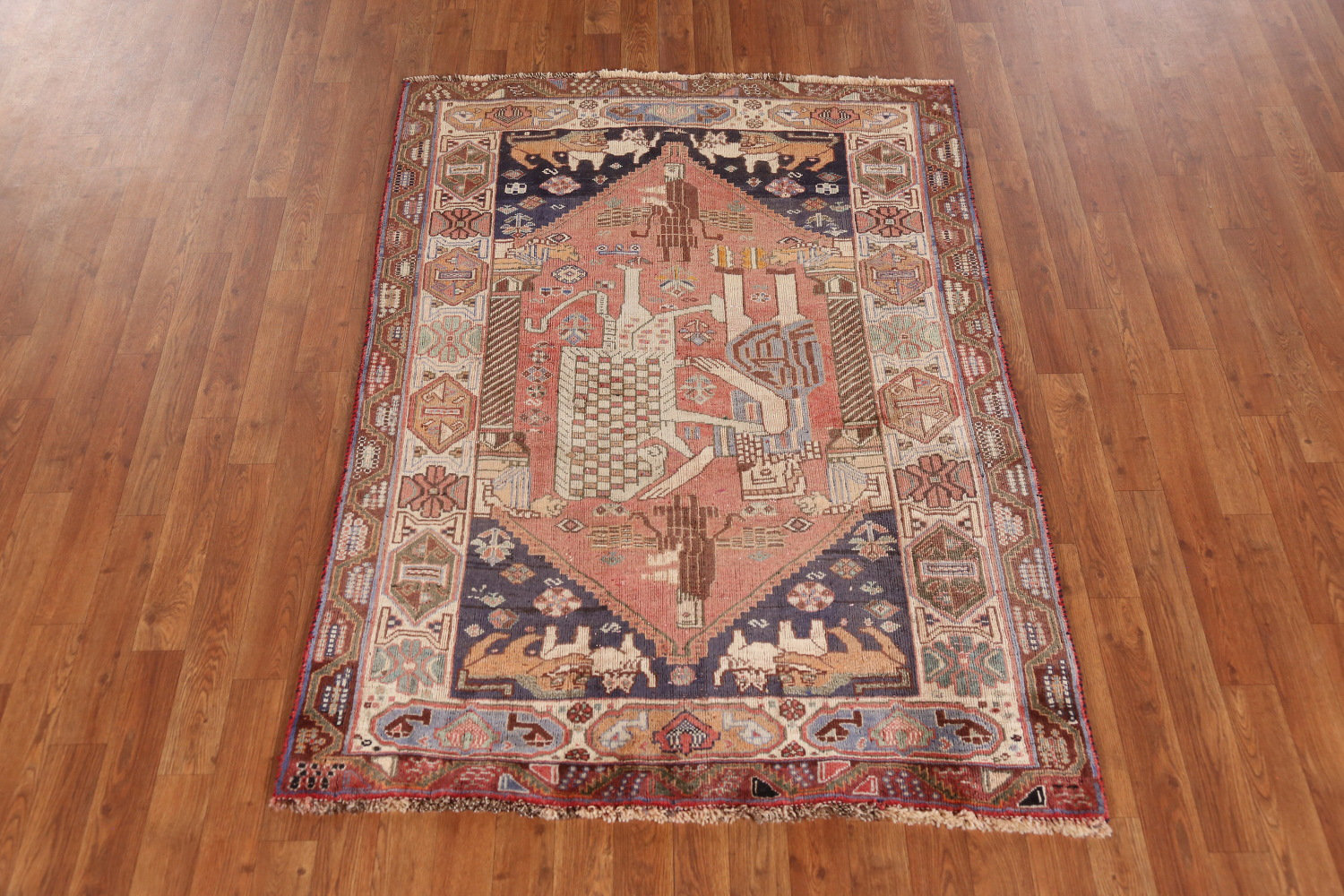 Rug Source Outlet Hunting Design Wool Traditional Rug 4x5 | Wayfair