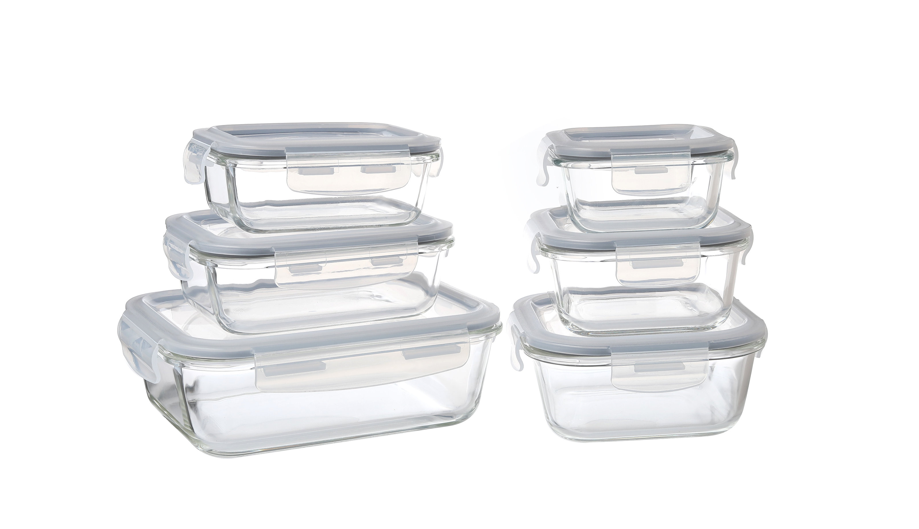 Prep & Savour Glass Storage Containers Set - 12-Piece High Borosilicate ...