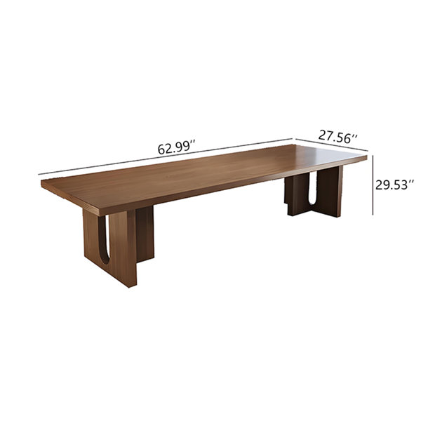 Corrigan Studio 110.24"Brown Solid Wood Office Desk Tea Desk Conference ...