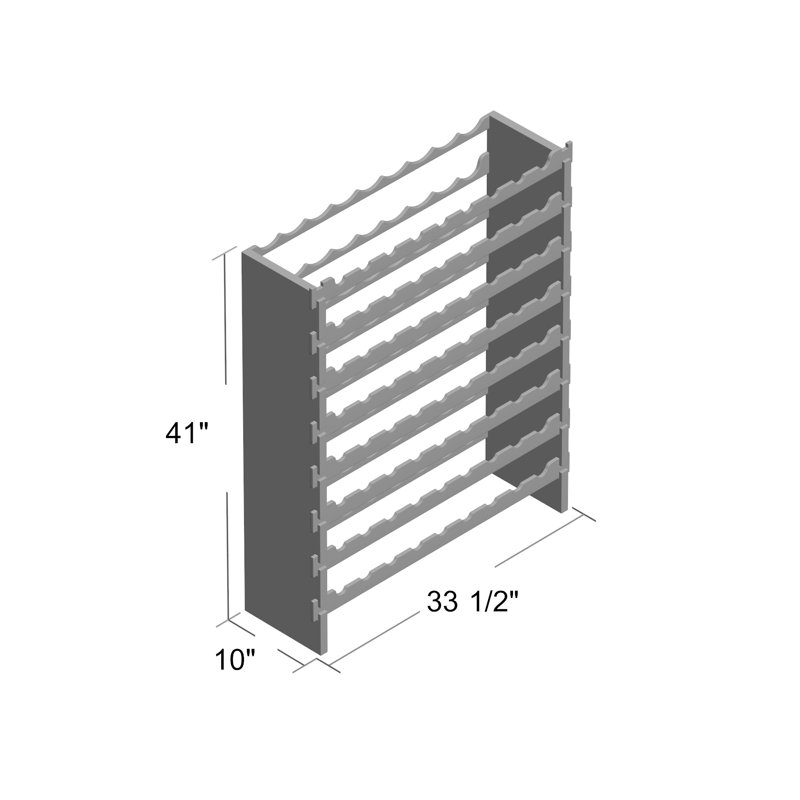 Rebrilliant Apollonia Solid Wood Floor Wine Bottle Rack in Brown ...